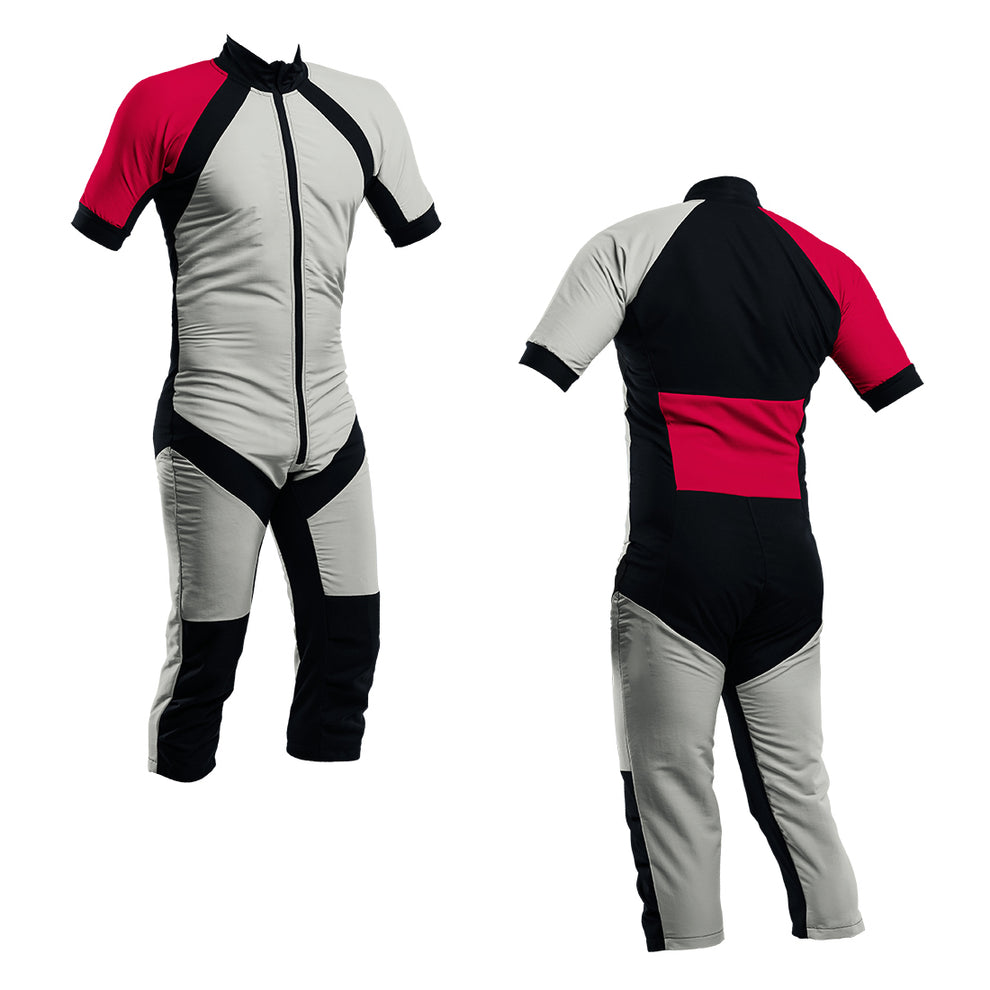 Skydiving Summer Suit Silver-Red S2-03 – Skyex Suits